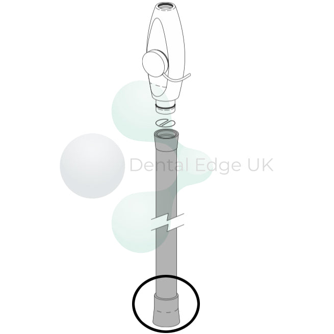 Adec Type 1/2" HVE Tubing Tailpiece Connector for Vacuum Canister End