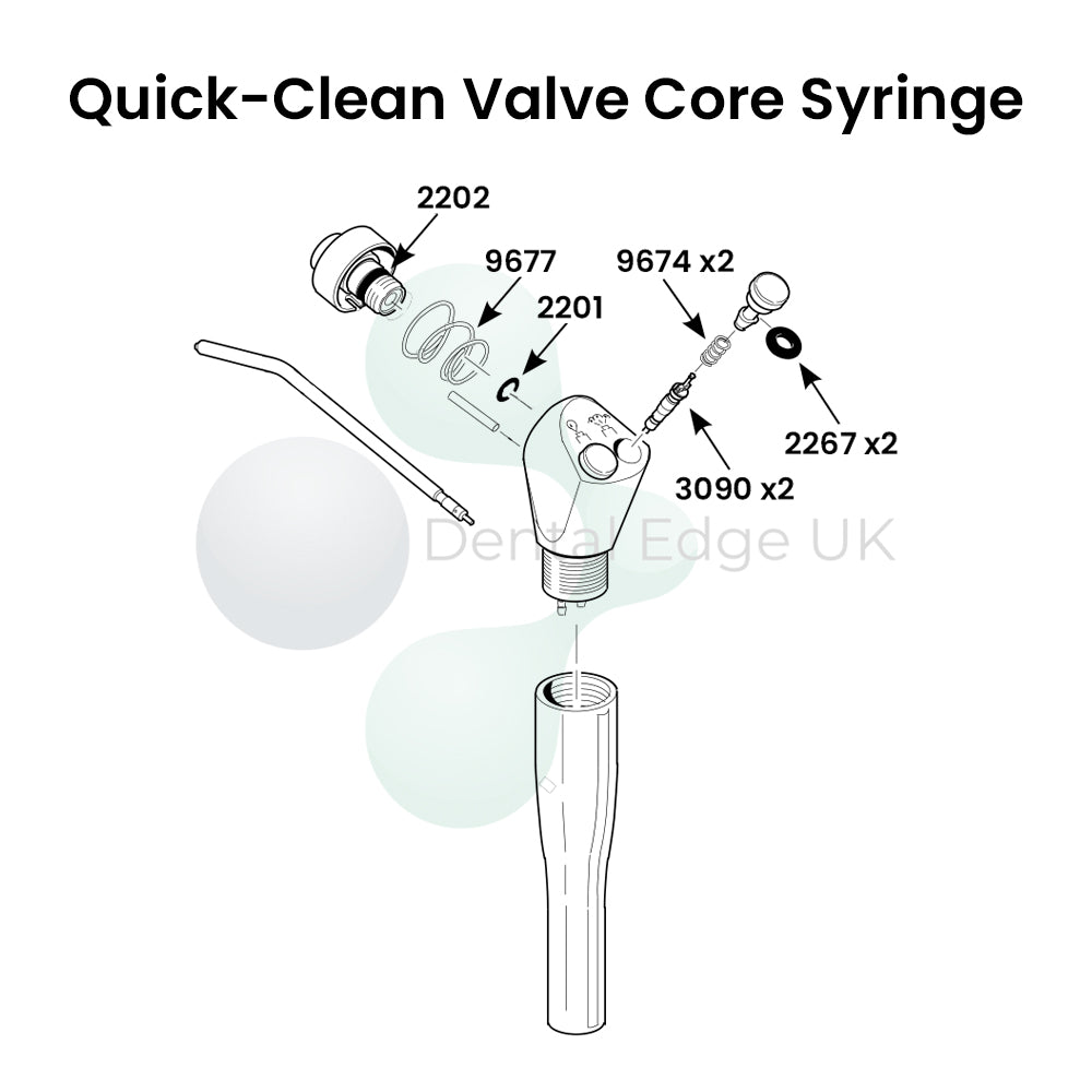 DCI 3076 3 in 1 Syringe Quick-Clean Valve Core Repair Kit