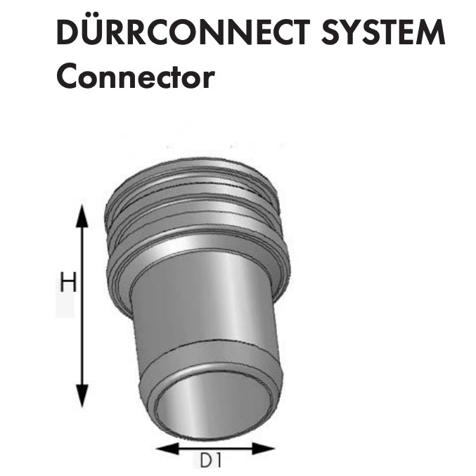 Durr Connect System 32 - 30mm Male Tube Connector